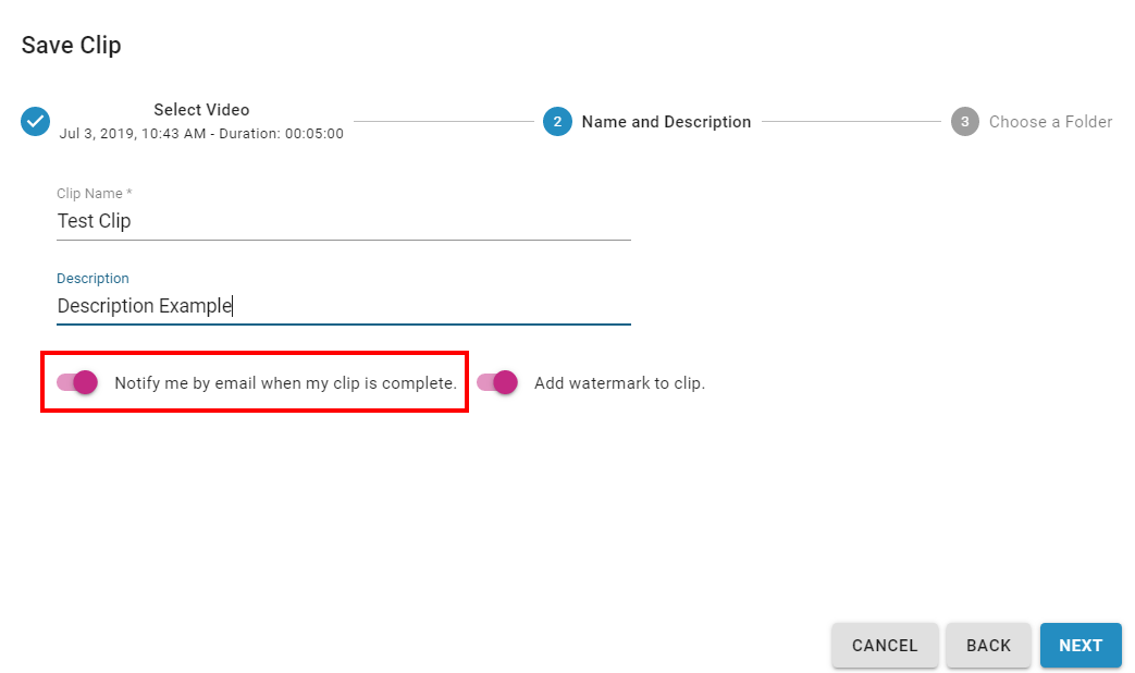 Clip Completion Email Notification - Envysion Learning