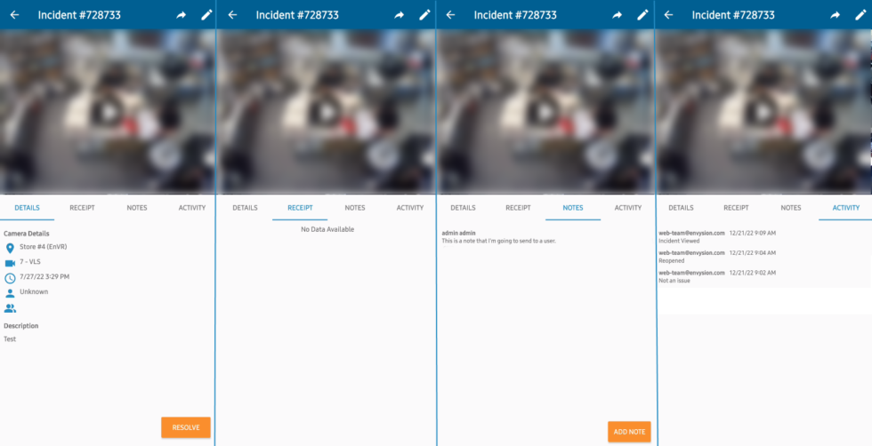 Incident Management in Mobile - Envysion Learning
